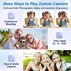 Zostuic Black Pocket Digital Camera for Photography and Video with 32G SD Card and Rechargeable Battery, Small Camera for Kids Teens Boys Girls Seniors Birthday Festival Daily Gift