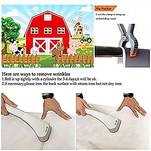 Avezano Farm Red Barn Backdrop for Kids Party Cartoon Farm Animals Birthday Party Photoshoot Photography Background Farm Theme Party Cake Table Banner Photobooth Decorations (7x5ft)