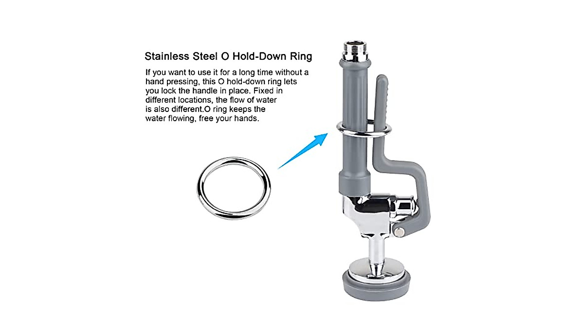 TCEUMIK Commercial Pre Rinse Spray Valve - High-Pressure Kitchen Faucet