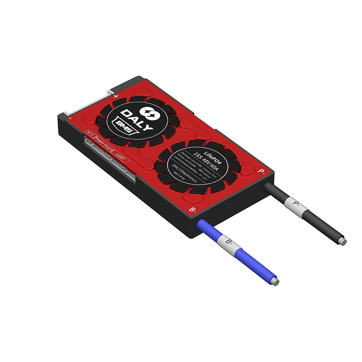 Daly Programmable Configurable Smart BMS 16S 48V 60A UART LiFePO4 Battery Protection Board with Balance Leads Wires BMS for 18650 Battery Pack 48V DIY