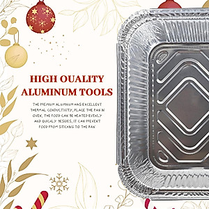 MorTime Christmas Aluminum Pans with Lids, 56 Pcs Disposable Foil Pans with Christmas Themed Lids Foil Food Containers for Leftovers Holiday Treats