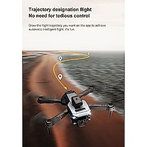 Foldable FPV Drone, 4K HD Aerial Photography Obstacle Avoidance Quadcopter Vertical Shooting RC Airplane, with 4 Way Induction Detection, 50X Zoom