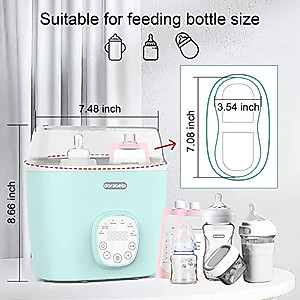 DORABELA Baby Bottle Warmer, 8-in-1 Fast Double Bottle Warmer for Baby Food Heating and Defrosting, BPA Free, Smart Operating Panel, 24H Temperature Control and Preset Time for Breastmilk or Formula