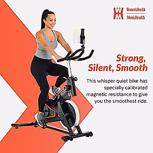 Women’s Health Men’s Health - Indoor Cycling Exercise Bike - Stationary Bike with Bluetooth Smart Connect - Stationary Exercise Bikes for Home Gym Designed to Work with the MyCloudFitness App