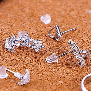 Silicone Clear Earring Backs 1200 Pieces Bullet Earring Clutch by Yalis