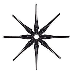 Wolftop 2BA Thread Soft Tip Dart Points 300 Pack - Plastic Dart Tips Replacement Dart Accessories Set - Black