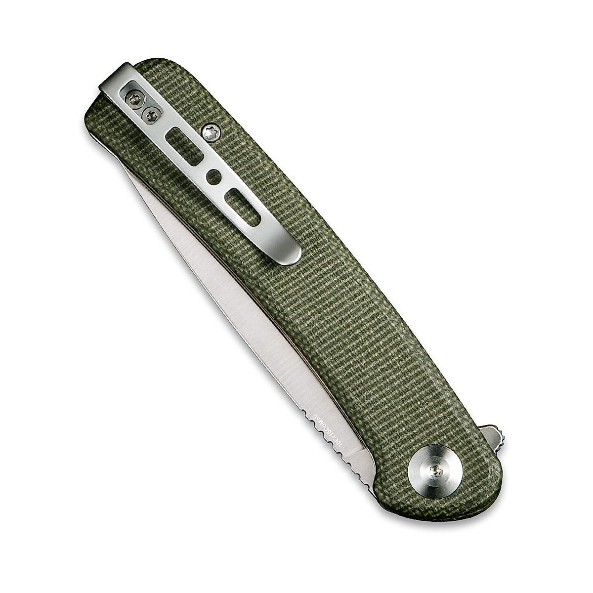 SENCUT Neches Folding Pocket Knife for Men, 3.2" 10Cr15CoMo Blade Green Micarta Handle SA09C