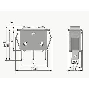 HQRP 3-Pin 3-Way Push Button Switch Compatible with INTEX 70110 SF60110 SF70110 Pool Pump 16A 125V