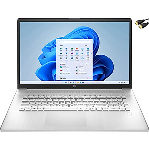 HP Newest 17.3" FHD Laptop, AMD Ryzen 5 5500U, 6-Core up to 4.0GHz, 32GB RAM, 2TB NVMe SSD, USB-C, Numeric Keypad, Fingerprint, HDMI, Webcam, WiFi, Win 10S or Win 11S, Bundle with JAWFOAL