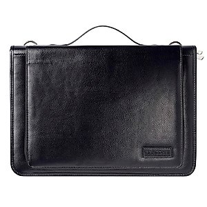 Broonel Black Leather Laptop Messenger Case - Compatible with HP EliteBook 835 G9 13" Touch WUXGA Laptop