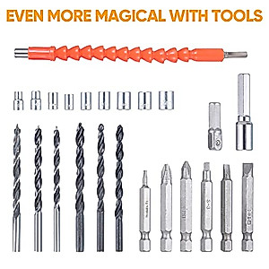 Cordless Drill Set, Ampvolts 12V Max Lithium-Ion Cordless Power Drill, 0-350 RPM/0-1400 RPM Variable Speed, 25+1 Clutch Style, 3/8" Metal Chuck, 2.0Ah Battery, 24-Piece Accessories