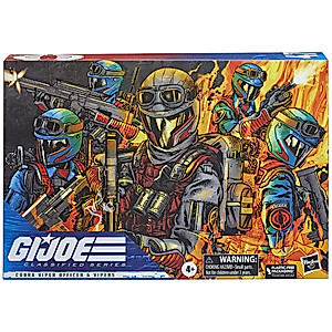 G.I. Joe Classified Series Series Cobra Viper Officer & Vipers Figures 47 Toys, Multiple Accessories, Custom Package Art, Multicolor, F4559