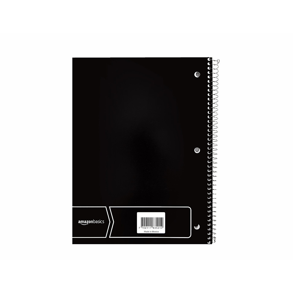 Amazon Basics Wide Ruled Wirebound Spiral Notebook, 100 Sheet - 5-Pack, Assorted Solid Colors