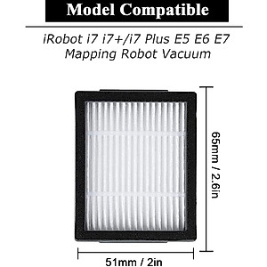 MIXEAL Replacement Parts Kit Compatible for iRobot Roomba i7 i7+ i3 i3+ i4 i4+ i5 i5+ i6 i6+ i8 i8+ j7 j7+/Plus j8 j8+ E5 E6 E7 Robot Vacuum,2 Multi-Surface Brushes &6 HEPA Filters &10 Side Brushes