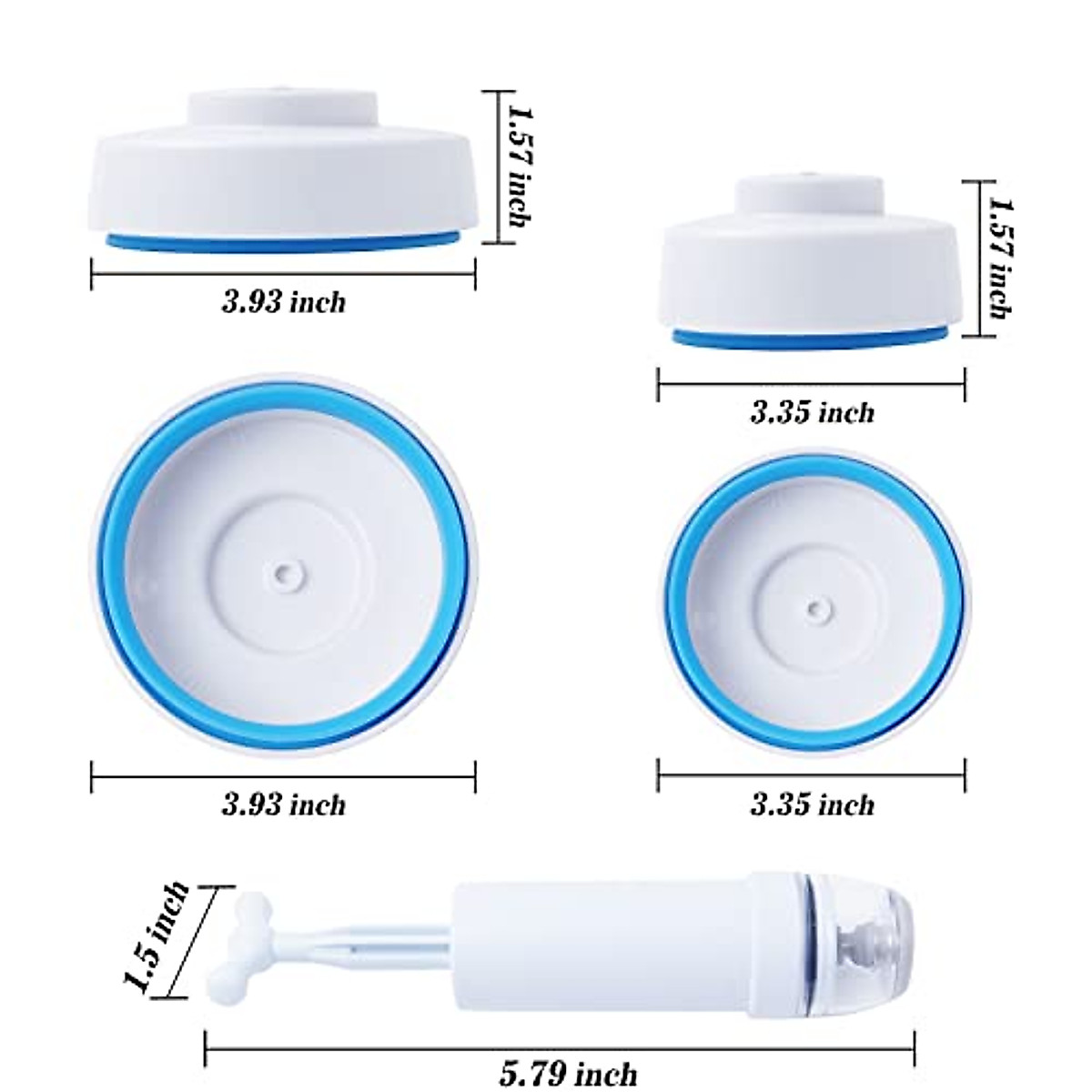 Mason Jar Vacuum Sealer Kit, Canning Food Saver Jar Sealer Attachment with Lid Opener and Vacuum Seal Hand Pump for Regular Mouth Mason Jars
