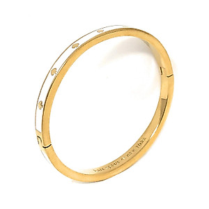 Kate Spade New York Spot The Spade Hinged Bangle Bracelet White