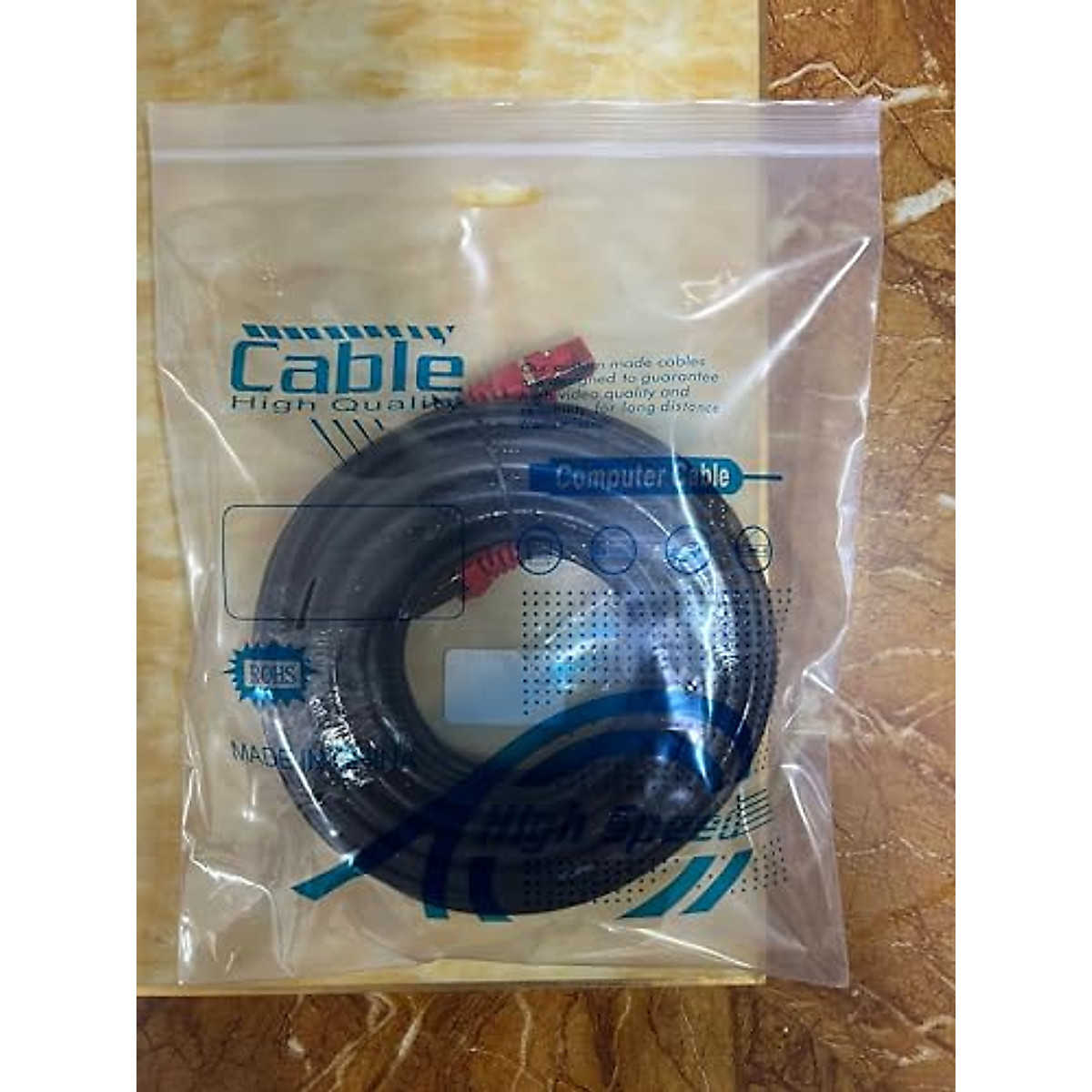 SNANSHI Outdoor Ethernet Cable 50 ft, Cat 7 Ethernet Cable 26AWG Heavy Duty CAT7 Waterproof Outdoor Direct Burial UV Resistant Internet Cable LAN Cable for Garage,POE Camera/WiFi Extender,Outbuilding