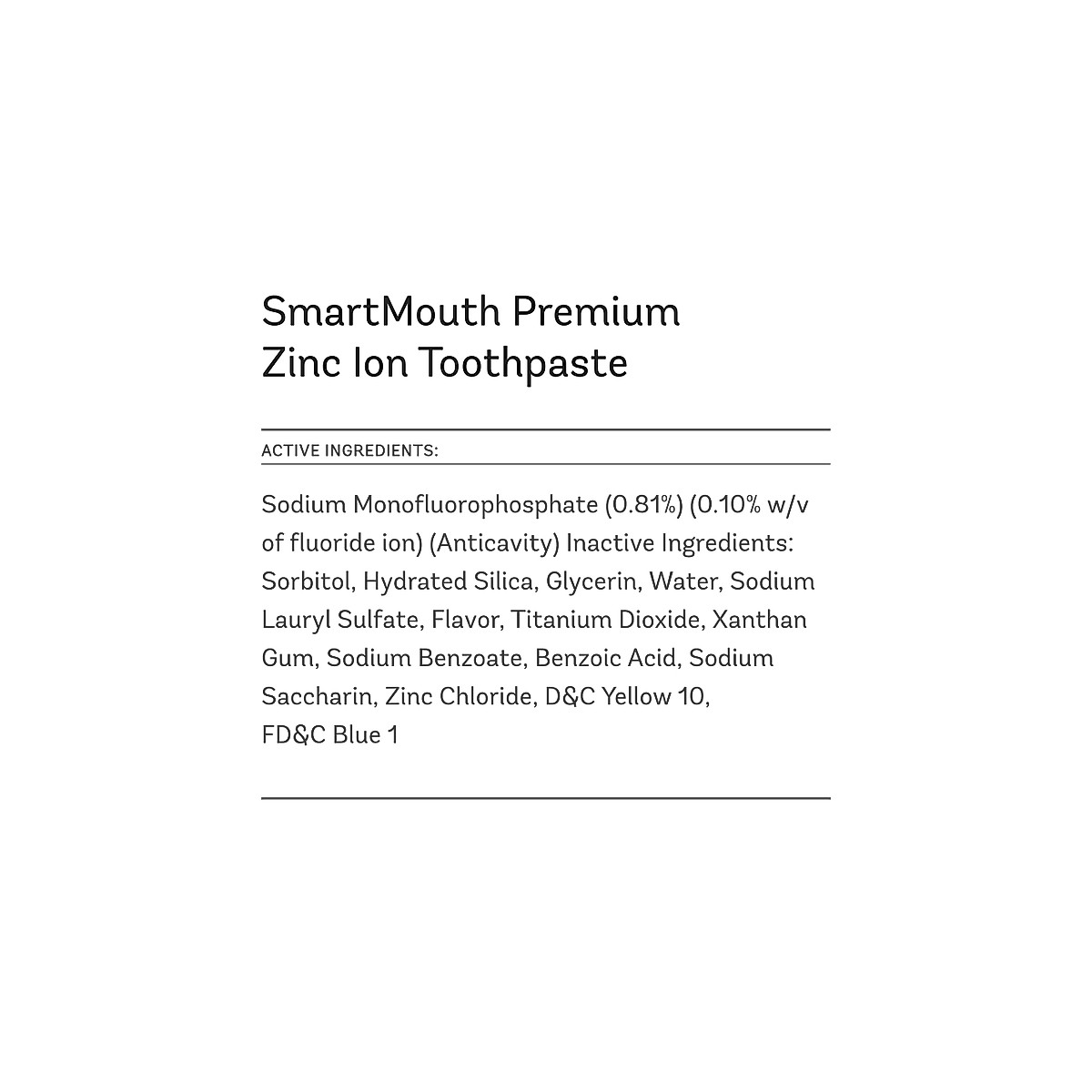 SmartMouth Premium Zinc Ion Toothpaste - Whitening Toothpaste with Fluoride - Refreshing, Anti-Cavity Toothpaste for Adults - Strengthens Enamel - Mild Mint Flavor, 6 oz (2 Pack)