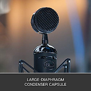 Blue Microphone Blackout Spark SL XLR Condenser Microphone Recording, Streaming, Podcasting, Gaming, Large-Diaphragm Cardioid Capsule, Shockmount and Protective Case