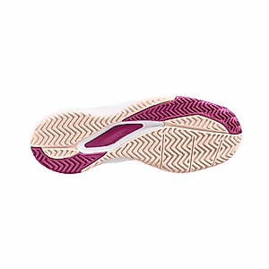 WILSON Women's Rush Pro Ace Sneaker, Scallop Shell/White/Baton Rouge, 8.5