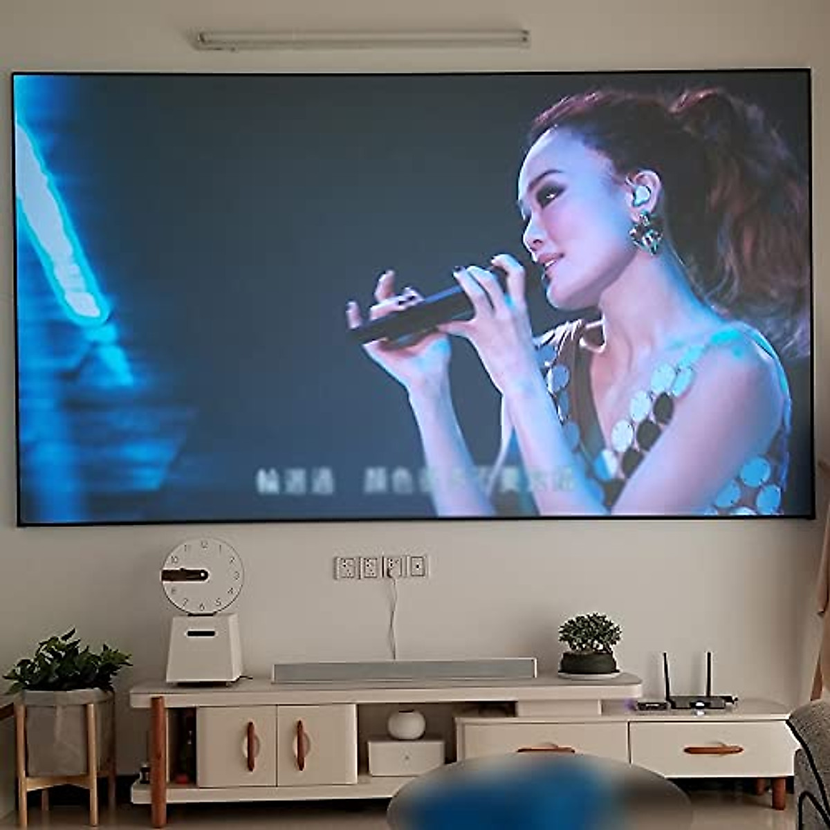LLAMN Ambient Light Rejecting ALR 80 90 100 120 133 Inch Fixed Thin Frame Projector Screen for Home Theater Projection ( Size : 150 inch )