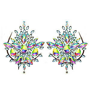 1 Set Temporary Tattoos Stickers Face body Jewels face Gems breast jewels sticker for women