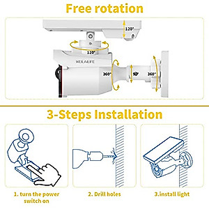 WEILAILIFE Solar Motion Sensor Light Outdoor, Wireless Solar Security Floodlight, Waterproof 1600- Lumen LED Spotlight for Garden, Driveway, Backyard, Pathway, Porch, Patio, Camp