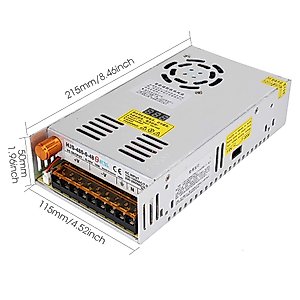 Adjustable DC Power Voltage Converter AC 110V-220V to DC 0-48V 10A Module Switching Power Supply Digital Display 480W Voltage Regulator Transformer Built in Cooling Fan