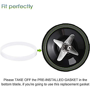 6 Pieces 10cm White Rubber Sealing Gaskets O-Ring Replacement Part Compatible with Nutri Ninja Juicer Blender Replacement Seals