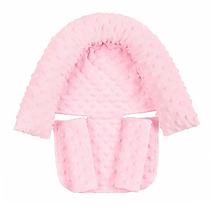 Infant Headrest and Strap Covers, Baby Head Support Pillow and Carseat Neck Cover, Toddler Headrest Cushion Pad for Carseat Canopy Strollers