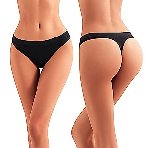 6 pack No Show thong pack for women thongs for women seamless thongs for women pack thong underwear women Multicolor