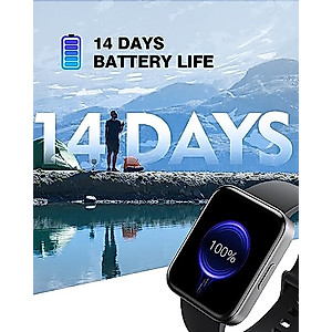 Smart Watch for Women Men with Bluetooth 5.0 Call SOS,14-Day Battery Life,1.83" Fitness Tracker Watch with [24H Heart Rate SpO2 Sleep Monitor],5ATM Watreproof Calculator Music Speaker for Android&iOS