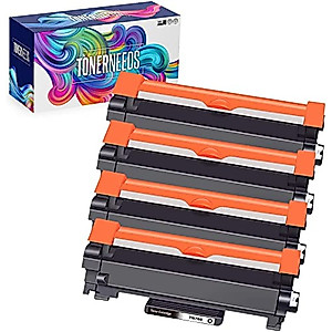 TONERNEEDS Compatible Brother TN760 Cartridge – Toner Replacement for TN760 TN-760 TN730 to Use with HL-L2350DW HL-L2395DW HL-L2390DW HL-L2370DW MFC-L2750DW MFC-L2710DW DCP-L2550DW (Black, 4 Pack)