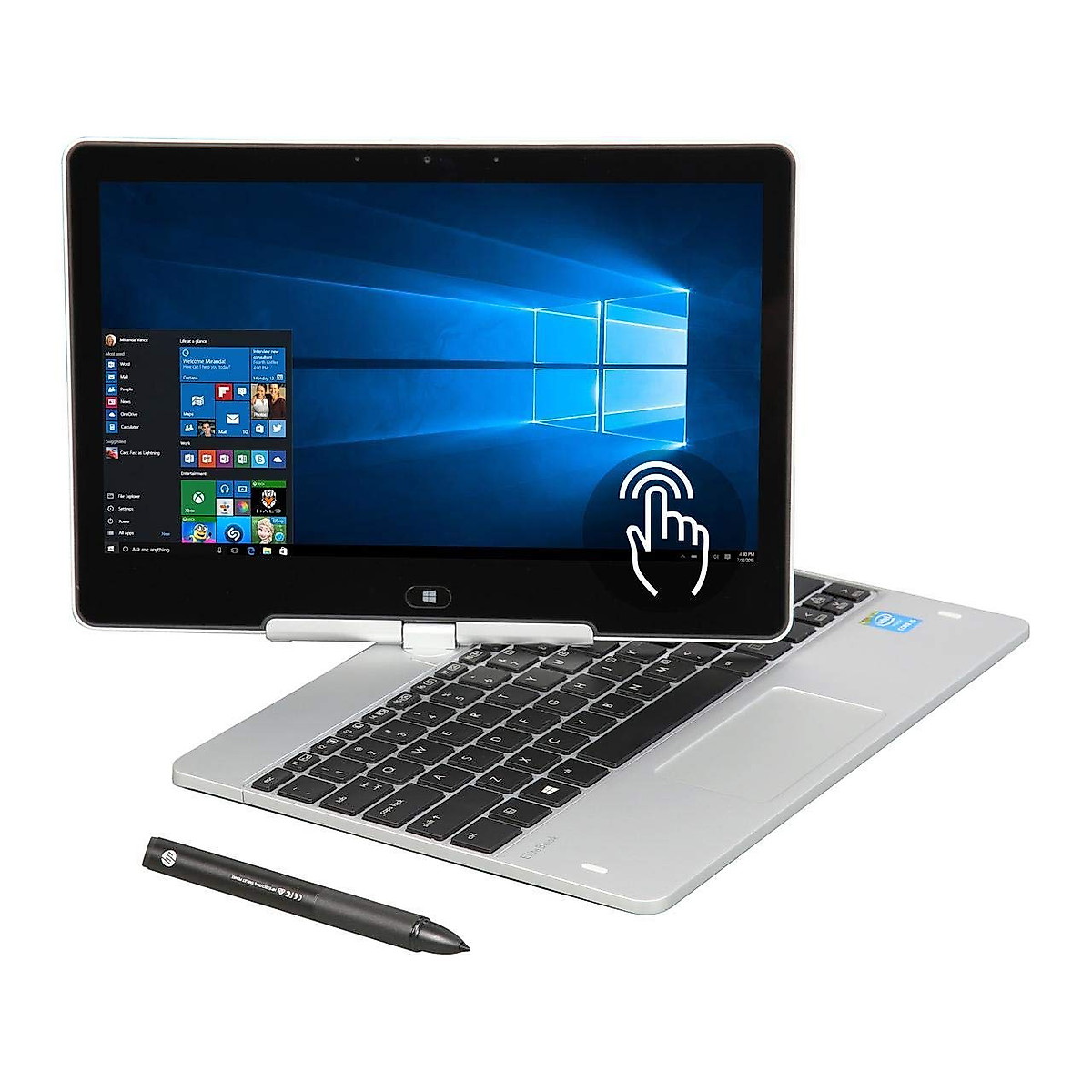 HP 2018 EliteBook Revolve 810 G3 11.6" HD Touchscreen Convertible Tablet Laptop Computer, Intel Core i5-5200U up to 2.70GHz, 8GB RAM, 128GB SSD, USB 3.0, 802.11ac, Windows 10 Professional