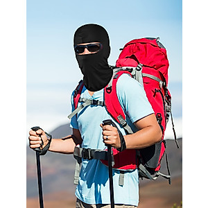 12 Pieces Sun Protection Balaclava Full Face Cover Sun UV Protection Face Protective Cover for Outdoor Sports (Black,Classic Style)