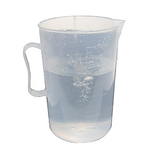 Othmro Measuring Cup 2000ml PP Plastic Graduated Beaker Transparent for Lab Kitchen Liquids 1pcs