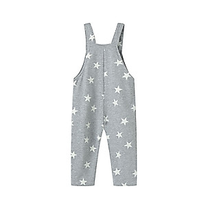 Mud Kingdom Baby Boys Overalls Cute Star 18-24 Months Gray