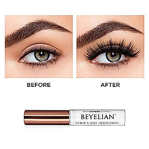BEYELIAN Eyelash Glue, Lash Glue, Clear False Eyelash Glue with Bamboo Extract,Latex Free, Sensitive Eyes,Waterproof, Strong Hold,5g