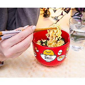 Sanrio Gudetama x Nissin Top Ramen 20-Ounce Noodle Bowl and Chopstick Set