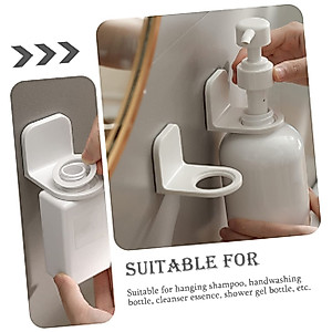 Cabilock 8 Pcs Wall Storage Rack Bathroom Bottle Bracket Bathroom Shower Gel Bottle Stand Bathroom Accessory Bathroom Storage Holder Waterproof Shower-gel Holder Shampoo Bottle Rack