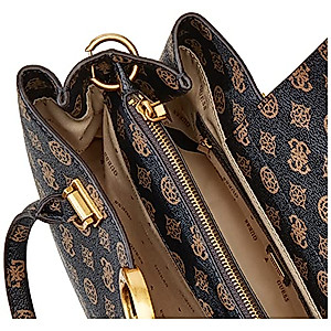 Guess G Vibe Girlfriend Satchel Mocha Logo, Mocha Logo