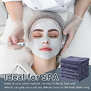Newwiee 100 Pcs Microfiber Towels Absorbent Washcloths Bulk 12 x 12 Inch Soft Quick Drying Face Towels Bath Cloths Coral Velvet Bathroom Wash Clothes for Bath Spa Facial Fingertip (Dark Grey)