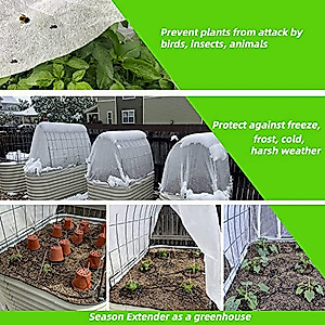 Plant Covers Freeze Protection, 0.9oz 10x50FT Frost Cloth Plant Freeze Protection, Plant Frost Blankets Covers for Outdoor Plants for Winter Cold Weather, Floating Row Cover for Vegetables