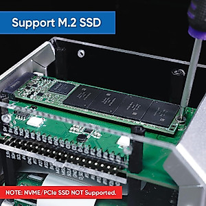 Pironman Mini PC Case for Raspberry Pi - Aluminum Alloy Tower Case with Fan, Tower Cooler, M.2 SATA SSD Expansion Board, 0.96" OLED, IR Receiver and Power Button for Raspberry Pi 4