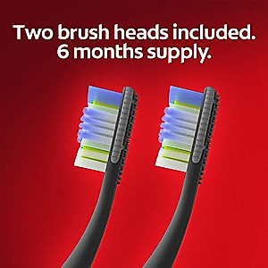Colgate Keep Soft Manual Toothbrush for Adults with 2 Deep Clean Floss-Tip Brush Heads, Navy