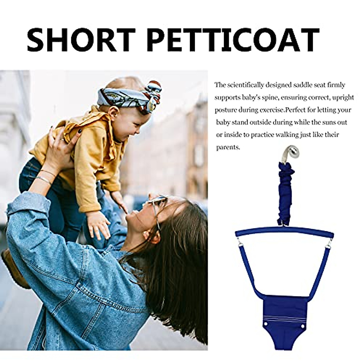 NUOBESTY Blue Jolly Jumper Baby Jumper Swing Doorway Fabric Toddler Doorway Bumper Over The Door Toddler Exerciser Jumper Tools for Toddler Baby Jumper Infant