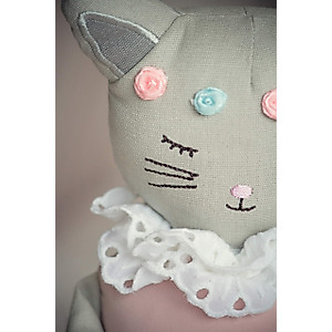 Inspired by Jewel Poppy The Cat - Handmade 24.8-Inch Plush Doll with Ballerina Tutu Outfit - Pretty Stuffed Toy Surprise Gift for a Little Princess Age 3+ - Soft Plushie for Hugs, Cuddle and Comfort