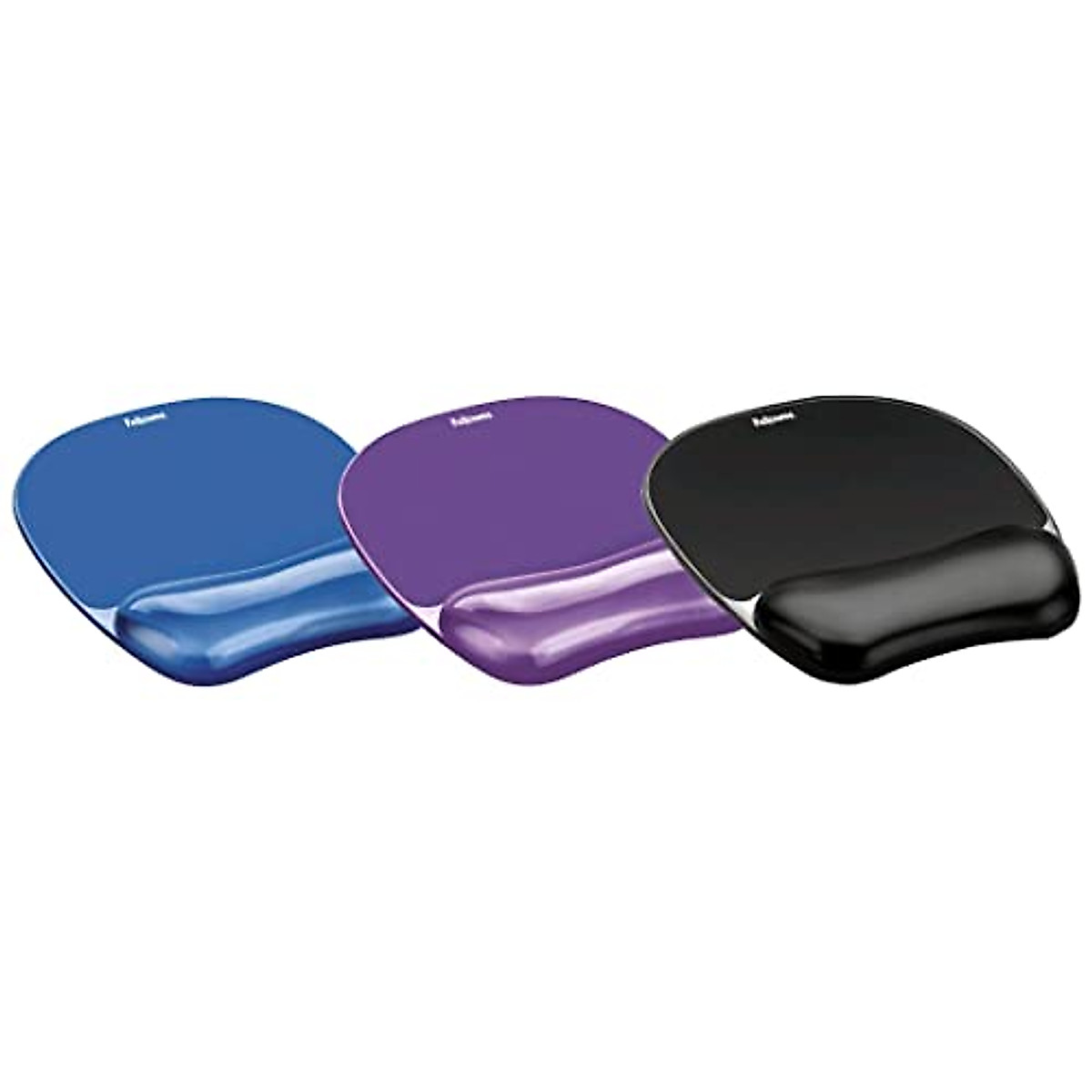 Fellowes Gel Crystal Transparent Mousepad and Wrist Rest - Purple, 9.05" x 7.95"