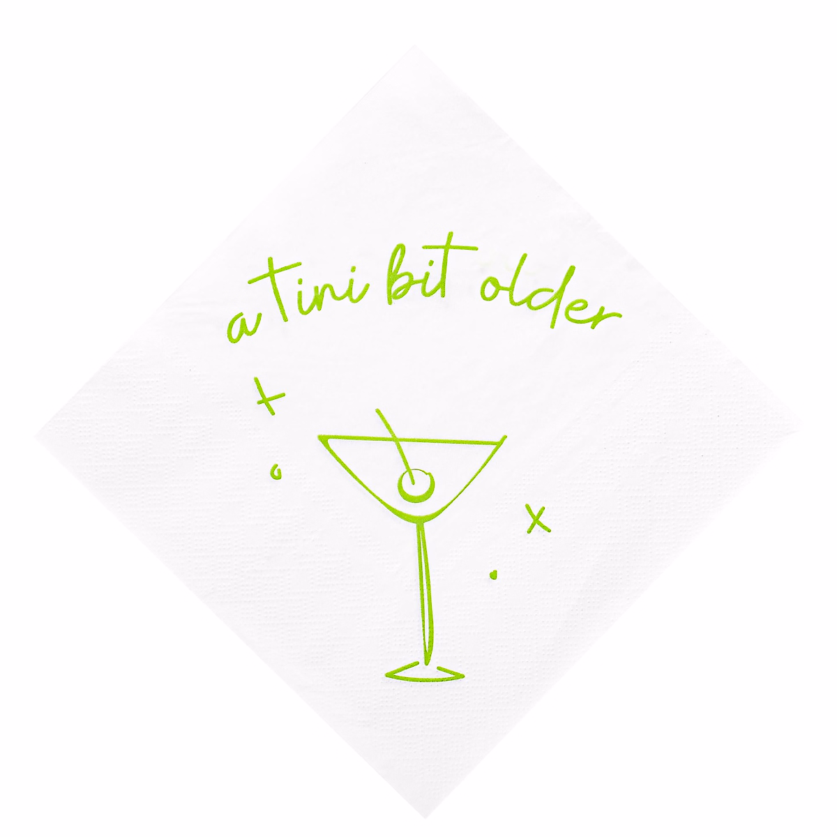 100Pcs A Tini Bit Older Paper Napkins Margarita Birthday Party Napkins Coquette 21st Bday Luncheon Cocktail Napkins for Martini Bachelorette Birthday Fiesta Party Supplies Table decorations