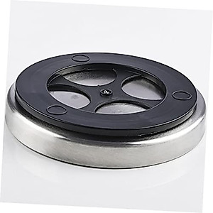 HAKIDZEL 1pc Box Carousel Seasoning Organizer Fridge Rotating Tray Pantry can Organizer Rotating Rack Cosmetic containers Rotatable Spice Tray Stainless Steel Turntable to Rotate Tableware